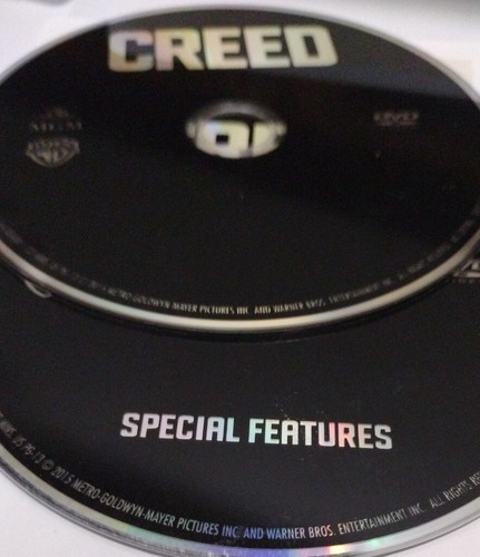 Creed (2 DVD discs only, 2015) widescreen, michael b jordan, sylvester ...