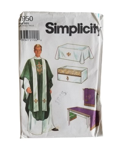 Simplicity Sewing Pattern 7950 Altar Cloths & Clerical Vestments Priest ...