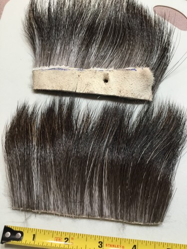 Tanned Moose mane piece. 1”+ by 5”, a lot of really fine quality tail ...