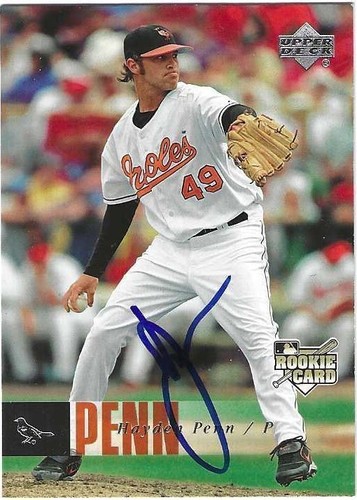Autograph Signed 2006 Upper Deck 1025 Hayden Penn Baltimore Orioles ...