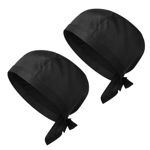 2Pcs Fashion Chef Hats Kitchen Catering Caps Turbans 11.8"x7.9"x4.7 ...