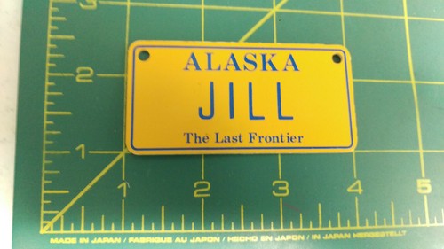 Alaska License Plate Name Keychain JILL 1980s design on 1 side - AK ...