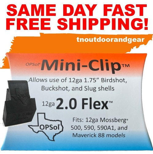 OPSol Mini-Clip™ 2.0 Flex™ - Made in USA - fits 12 Ga Mossberg 500 590 ...