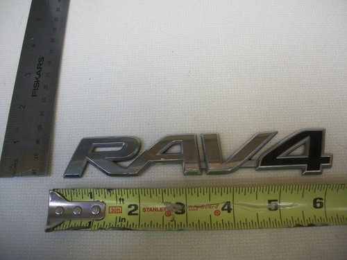 TOYOTA RAV4 LETTER BLACK EMBLEM CHROME SILVER OEM ORIGINAL USED BAGDE ...