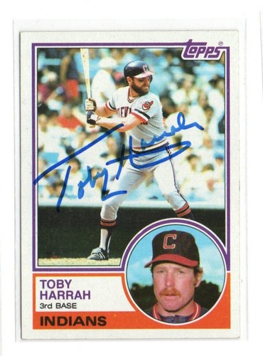 TOBY HARRAH CLEVELAND INDIANS 1983 TOPPS IP/TTM AUTOGRAPH AUTO | eBay