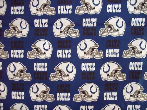 NFL Indianapolis Colts football cotton fabric 1/2 yd, 18" x 58" | eBay