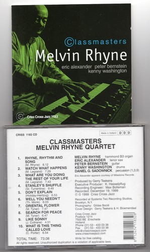 Melvin Rhyne - Classmasters, Alexander/Bernstein/Washington Criss Cross ...