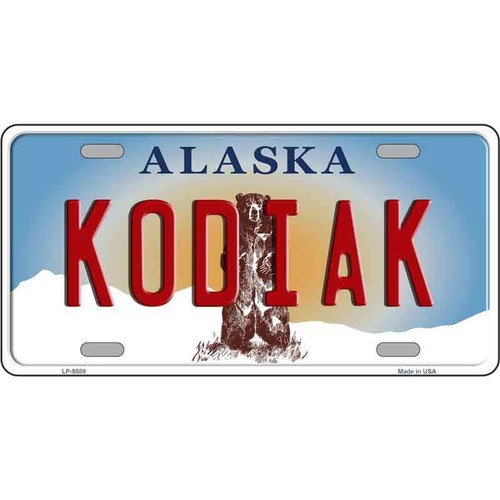 Kodiak Alaska State Novelty Metal License Plate Tag LP-9588 | eBay