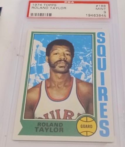 1974-75 ROLAND TAYLOR Topps ABA Basketball Card #188 Virginia Squires ...