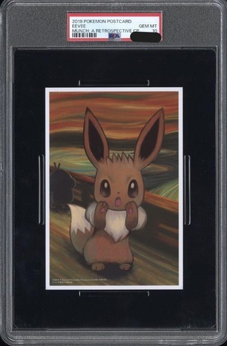 2018 Pokemon Postcard Eevee Munch Scream A Retrospective Japanese PSA ...