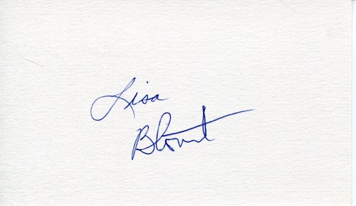 LISA BLOUNT ACTRESS IN AN OFFICER & A GENTLEMAN SIGNED INDEX CARD ...