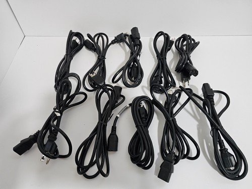 Lot of 10 Standard Power Cord Nema 5-15P to C13 Clean Good North ...