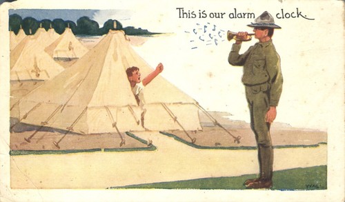 Bernhardt Wall WWI Army Soldier Reveille Alarm Clock Wake Up 1917 Comic ...