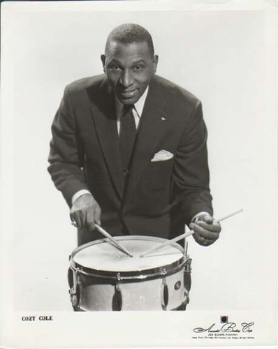 COZY COLE, Original 1950s Jazz Swing Drummer Music Agency Photo, Louis ...