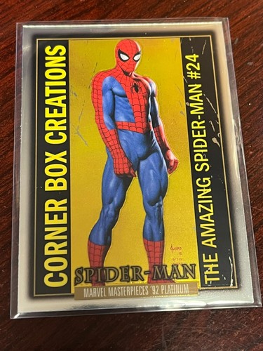 2024 Marvel Masterpieces Platinum '92 #CB-7 Spider-Man Corner Box ...