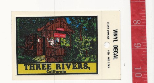 Vintage Vinyl decal Three Rivers California Baxter Lane | eBay