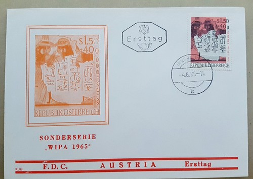 Ersttag - FDC, Hieroglyphen & Wandmalerei aus Theben, Mi:AT 1184 ANK:AT ...