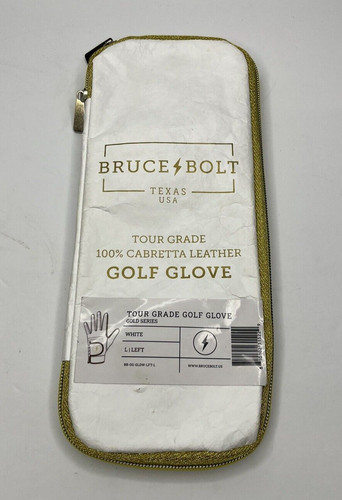 Bruce Bolts Tour Grade Golf Glove Gold Series Large White Left (BAG ...