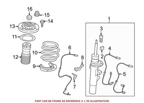 Genuine OEM Front Left Suspension Strut for BMW 37116797027 for sale ...