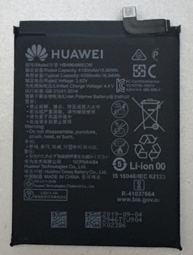 Original Huawei battery HB486486ECW 4200mAh 16.04Wh bulk P30 Pro Mate ...