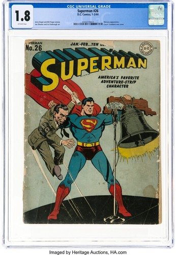 1944 D.C. Comics Superman 26 CGC 1.8. Goebbels War Cover | eBay