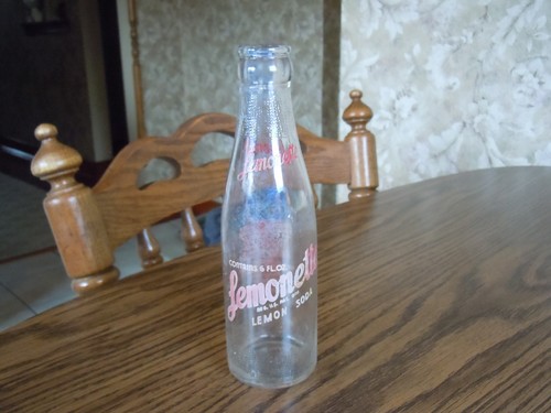 LEMONETTE LEMON SODA - 6 oz. - Decatur-Bloomington, Illinois - Early ...