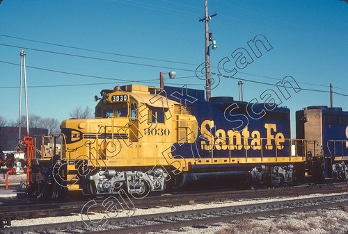 Original Slide- ATSF Santa Fe GP20 3030 At Fort Madison, IA. 1/89 | eBay