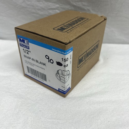 Madison electric 1/2” Snap-in Knockout Conduit Blank 150 [Box of 90] | eBay
