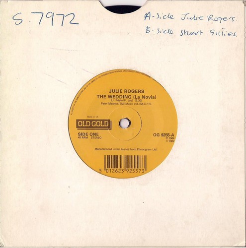 45 RPM Julie Rogers / Stuart Gillies - The Wedding (La Novia) // Amanda ...