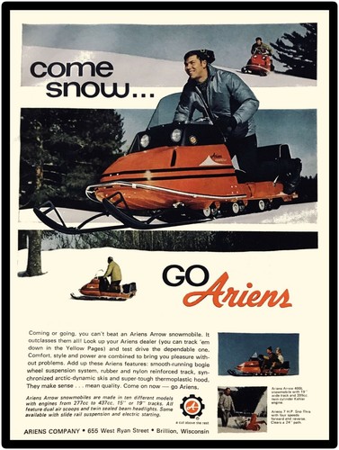 Ariens Snowmobile 9" x 12" Metal Sign | eBay