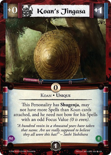 Legend of the Five Rings L5R CCG CoM Coils of Madness Koan's Jingasa | eBay