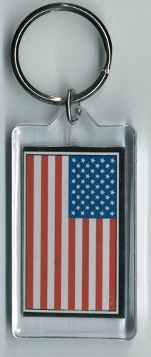 American Flag USA Flag Acrylic Lucite Keychain USA Key Chain NEW USA ...