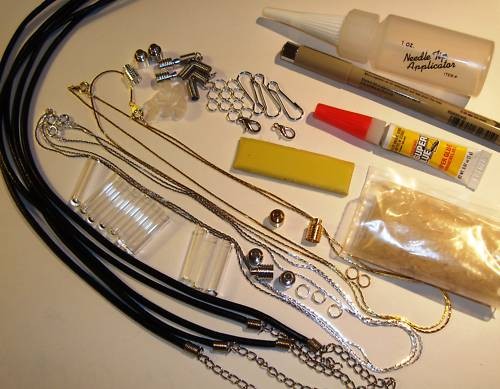 Name on Rice Starter Kit Vials Oil + 3mm leather & Chain DIY Keepsake ...