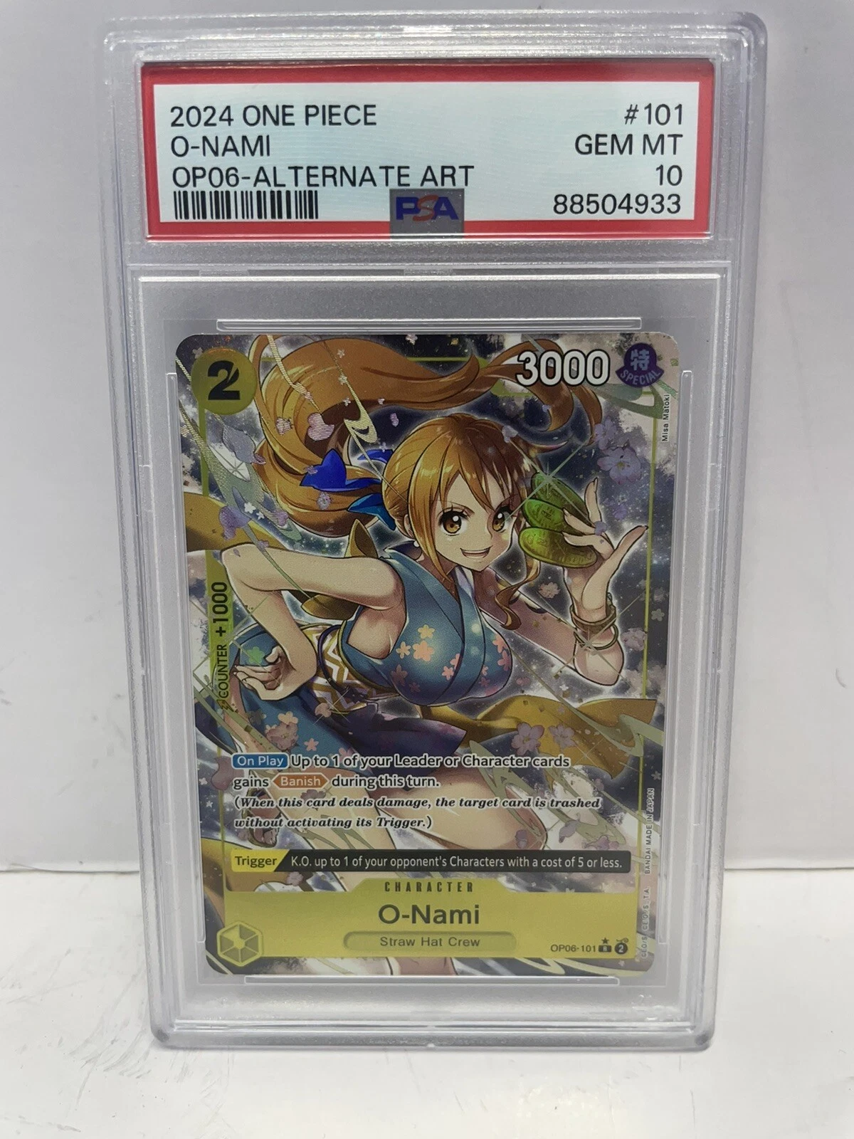 O-Nami 2024 Wings of the Captain #OP06-101 Rare (Alternate Art) PSA 10 Price Guide - Sports Card ...