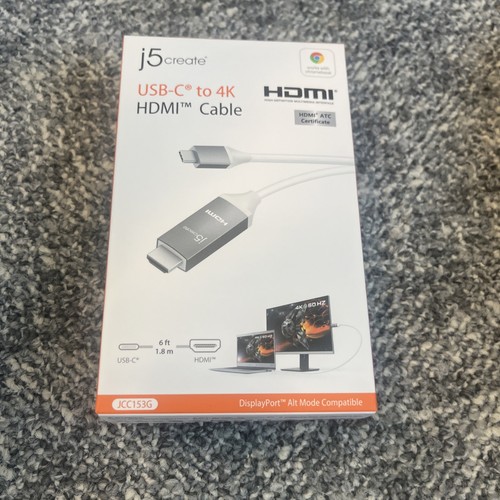j5 Create USB-C to 4K HDMI Cable USB C to HDMI 4k JCC153G New Sealed | eBay