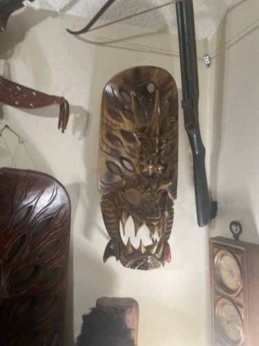 Original Hawaiian Tiki Mask. Samoan Type Hand Carved Mask | eBay