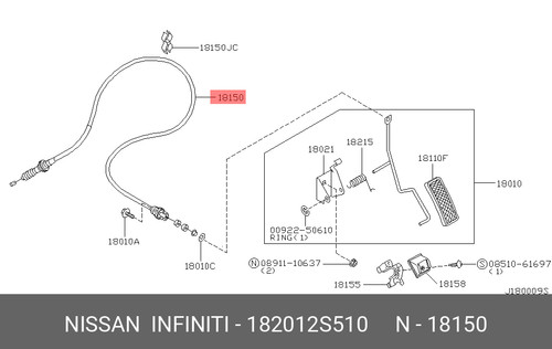 Genuine OE Wire Assembly 182012S510 , 18201-2S510 | eBay