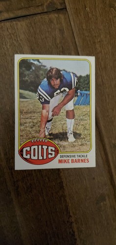 1976 TOPPS SIGNED AUTO ROOKIE CARD MIKE BARNES BALTIMORE COLTS MIAMI ...