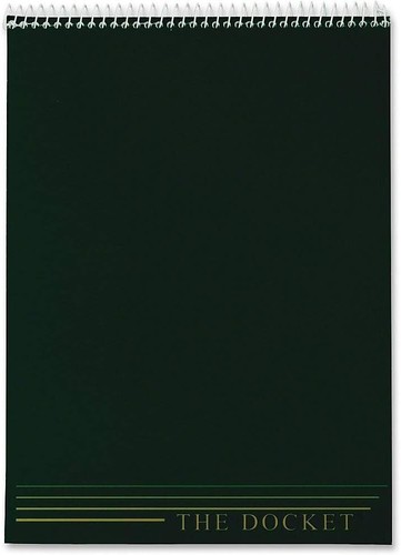 Docket Writing Tablet, Top Wirebound, 8-1/2 X 11-3/4 Inches, White ...