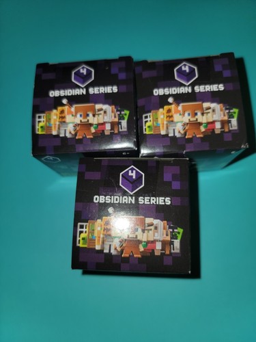 Mojang Minecraft Obsidian Series 4 Blind Box Steve Priest Villager Alex ...
