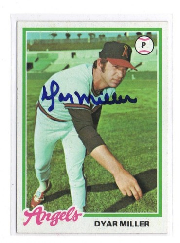 DYAR MILLER CALIFORNIA ANGELS 1978 TOPPS IP/TTM AUTOGRAPH AUTO | eBay