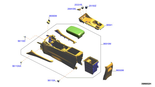 Nissan/INFINITI 96941-6LB2A Console Panel. FINISHER | eBay