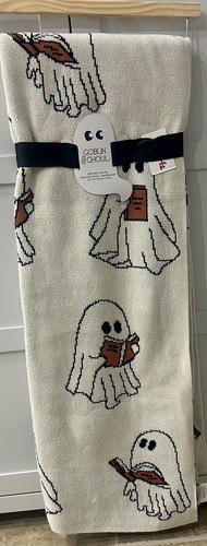 Viral Goblin & Ghoul Ghost Reading Book Throw Blanket Halloween 2025 ...