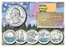 2015 America The Beautiful COLORIZED Quarters U.S. Parks 5-Coin Set w ...