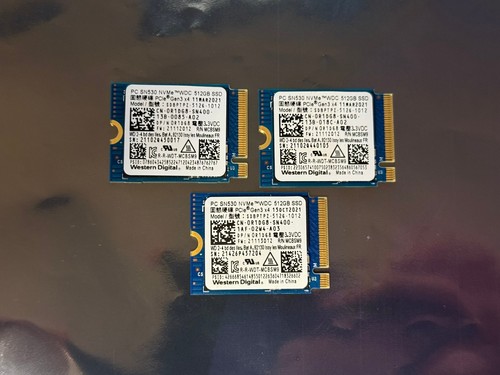 1x 512GB, M.2 2230 NVMe SSD Festplatte Western Digital PC SN530 Gen3x4 ...