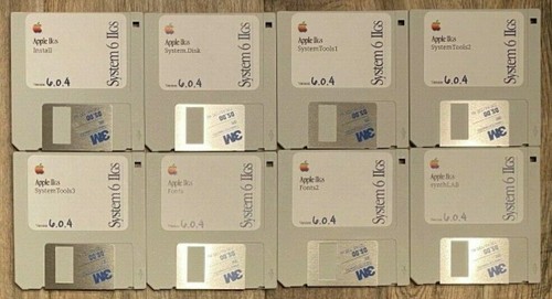 IIGS/OS System 6.0.4 / 8 Disk Set - Works on any Apple IIgs Home ...