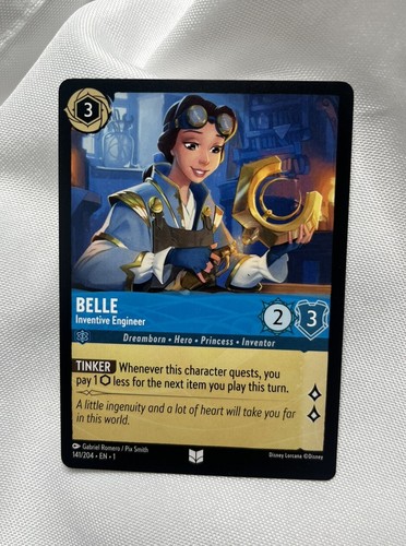 Disney Lorcana Belle Inventive Engineer 141/204 Uncommon Non-Foil Card ...