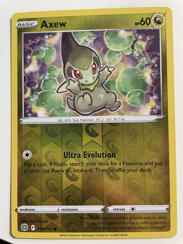 Pokemon Brilliant Stars Axew 110/172 Reverse Holo | eBay