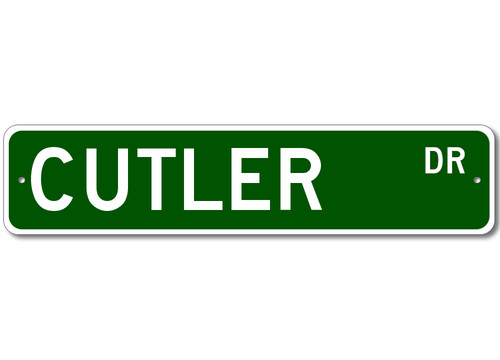 Cutler Drive Street Sign Personalized Custom Last Name Metal Sign ...