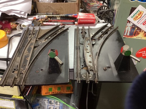 3x Marx Vintage O Scale Train Manual 1 Right 2 left switch 027 Metal ...